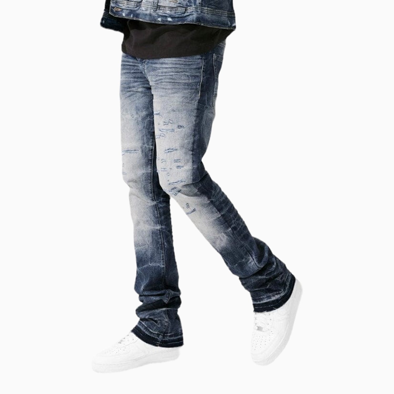 Jordan Craig Men's Martin Stacked Desperado Rip Repa Denim Slim Pant