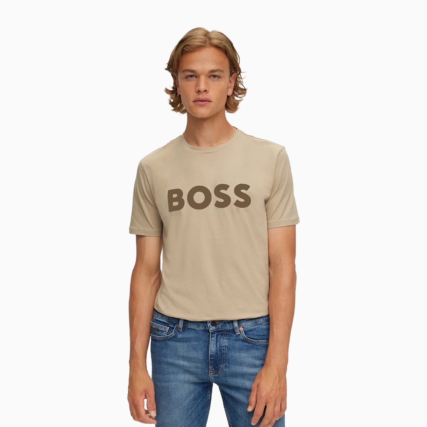 Hugo Boss Men's Cotton Jersey Crew Neck T Shirt