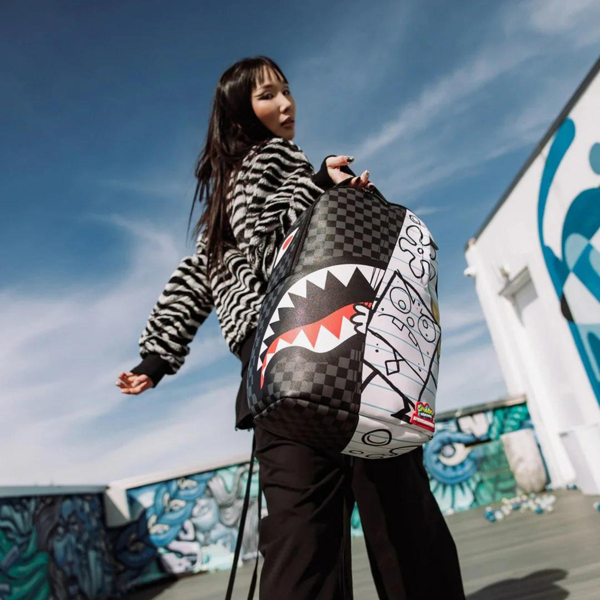Sprayground Sponge Bob Reveal Doodle Dlxsv Backpack