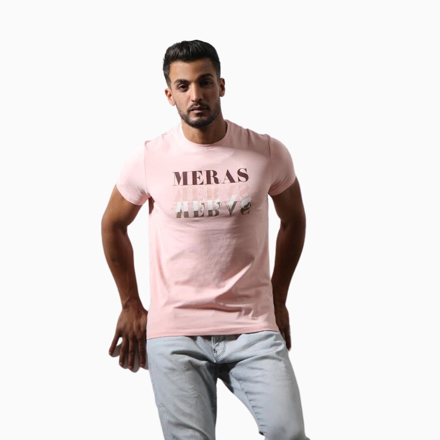 Meras Men's Crew Neck Short Sleeve T Shirt