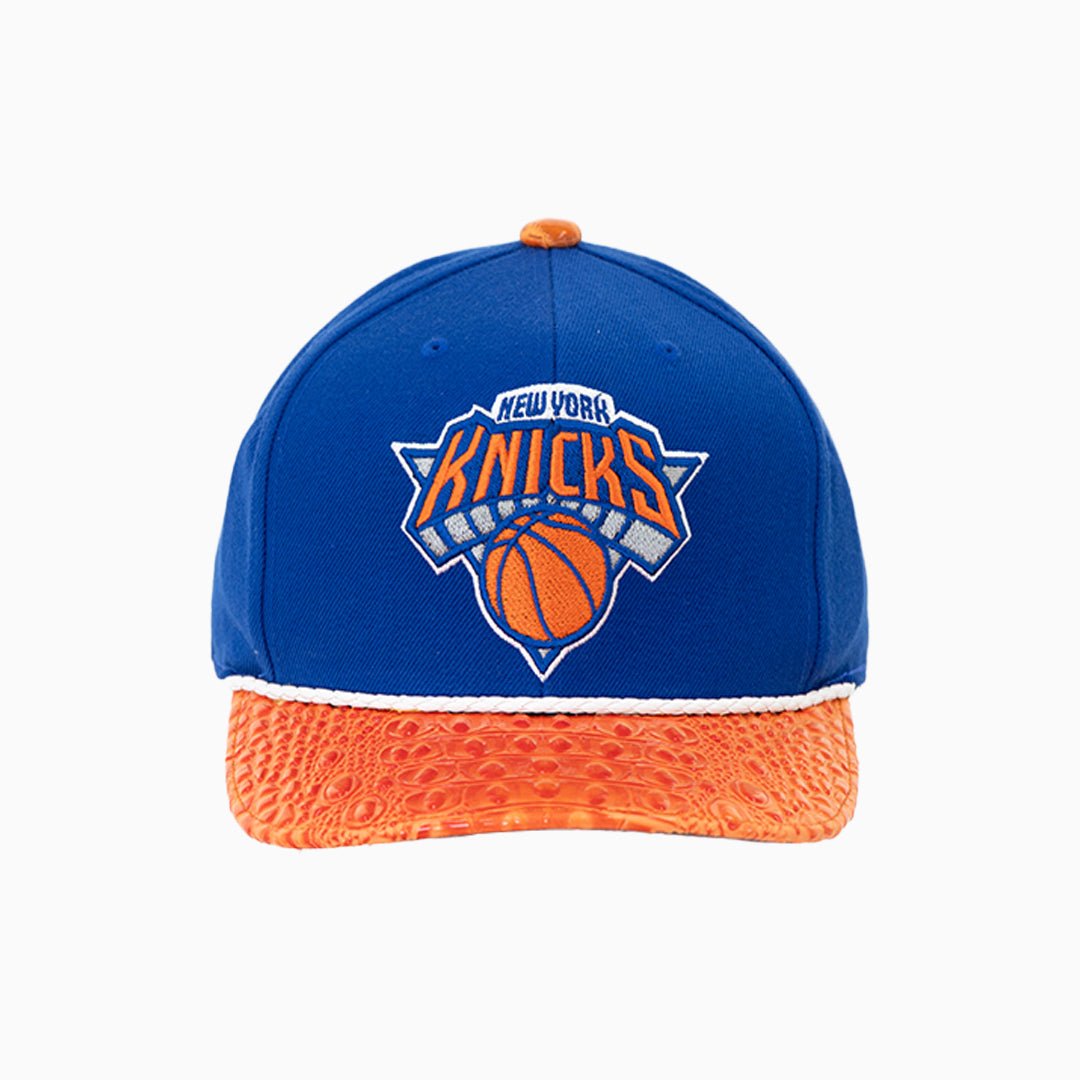 Breyer's Buck 50 New York Knicks Hat With Leather Visor