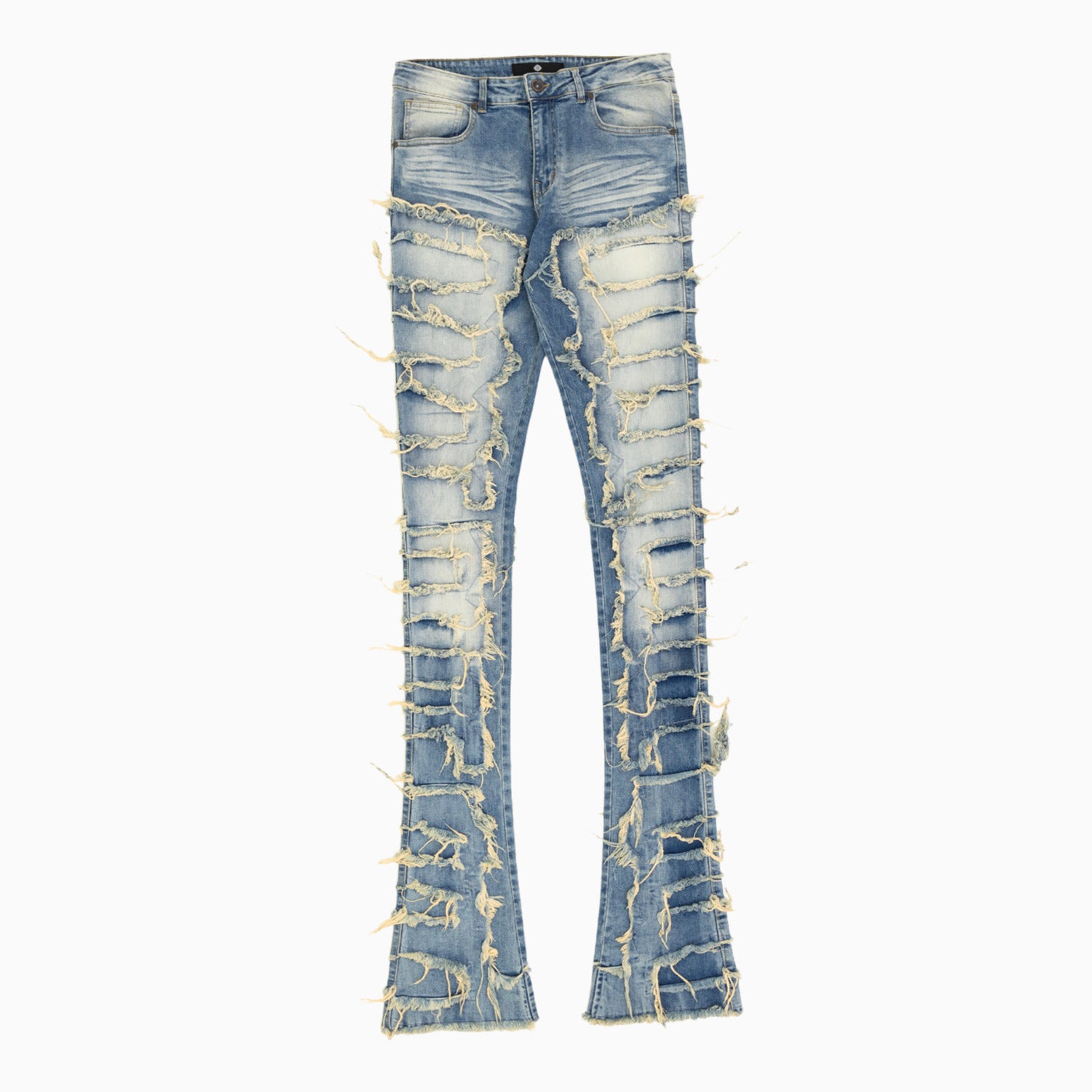 Focus Men's Super Stacked Denim Slim Pant
