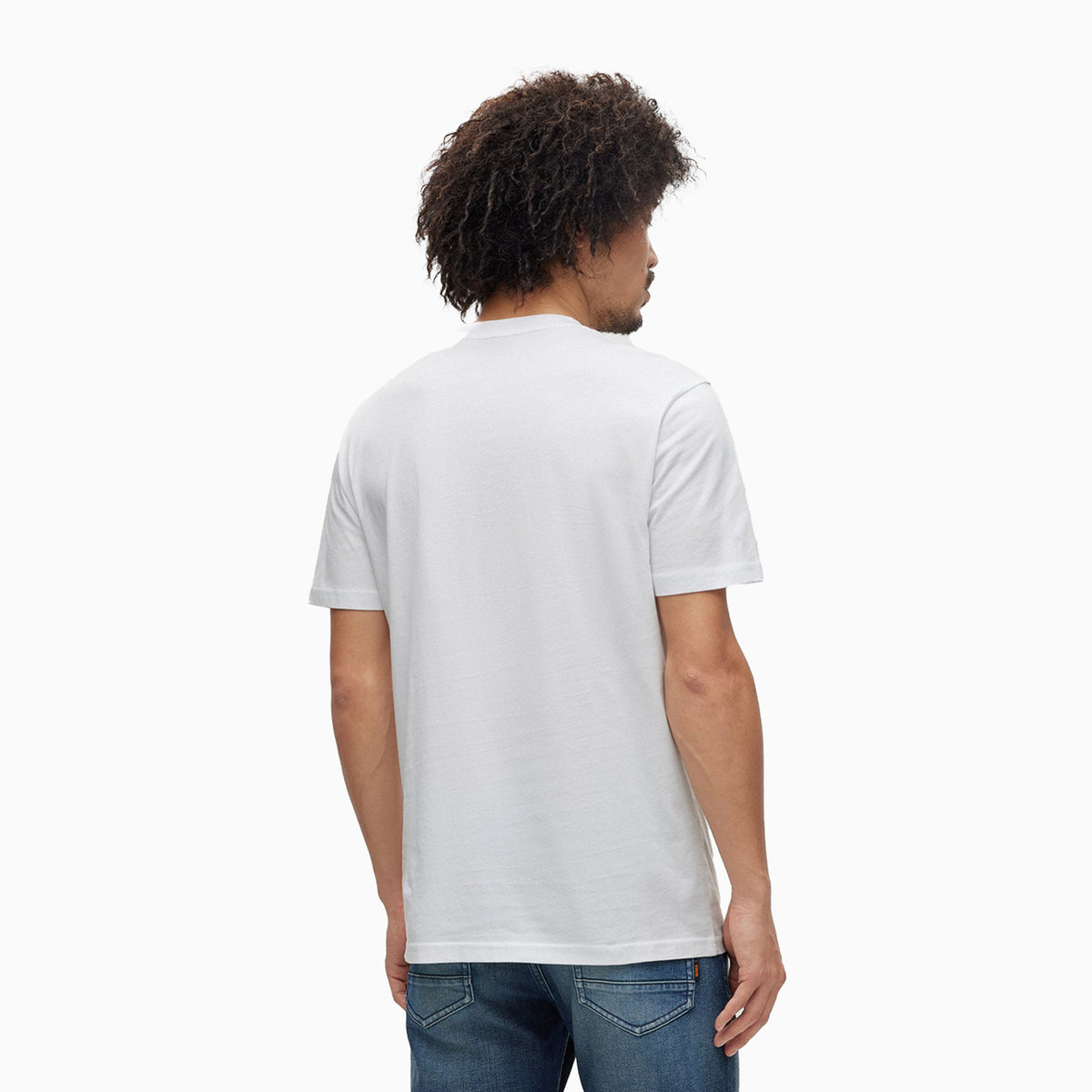 Hugo Boss Men's Cotton Jersey With Rubber Print Logo T Shirt