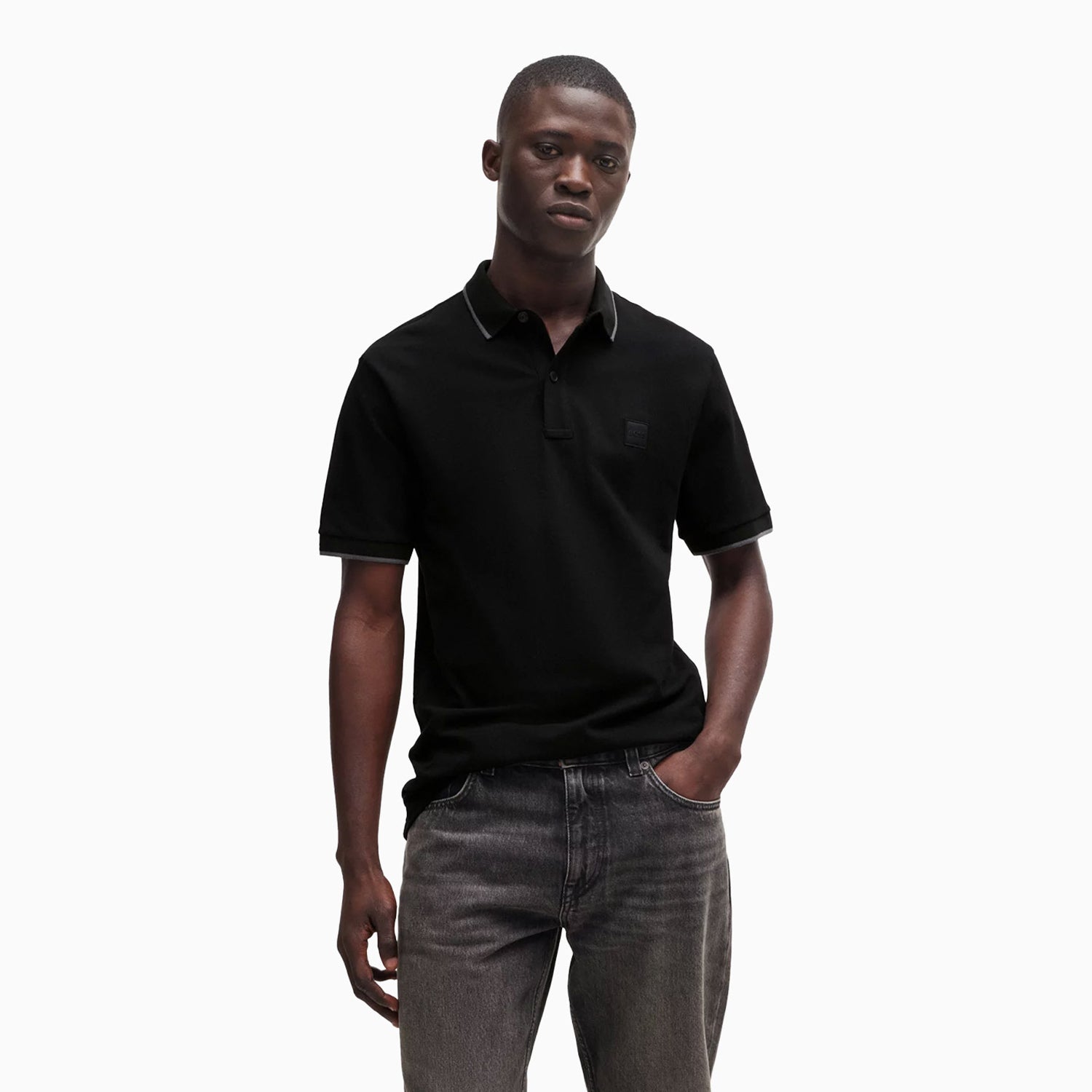Hugo Boss Men's Slim Fit Polo Shirt in Washed Stretch Cotton Pique