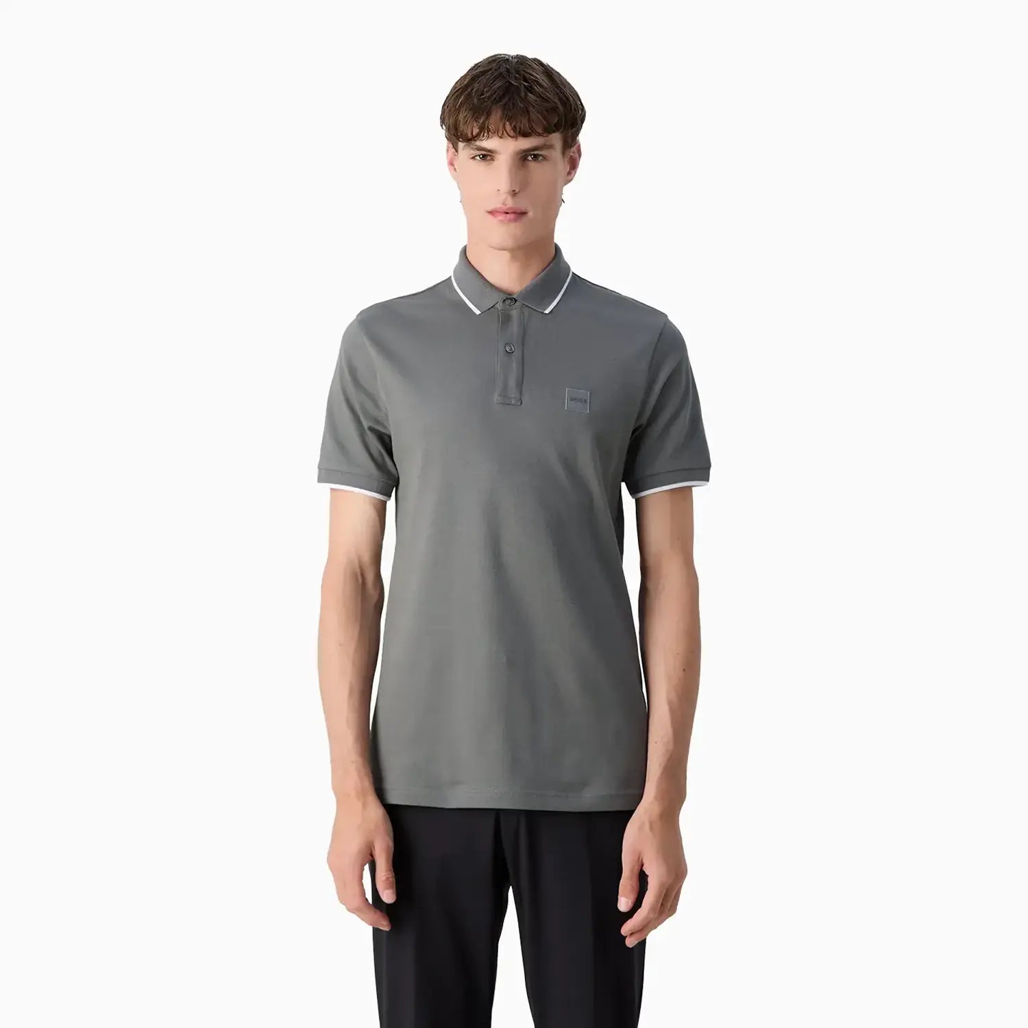 Hugo Boss Men's Slim Fit Polo Shirt In Washed Stretch Cotton Pique
