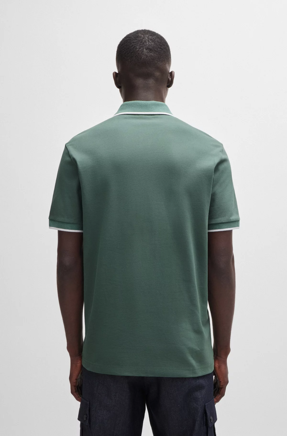 Hugo Boss Men's Slim Fit Polo Shirt in Washed Stretch Cotton Pique