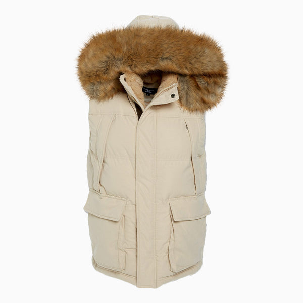 Jordan Craig Men's Yukon Fur Lined Hooded Puffer Vest