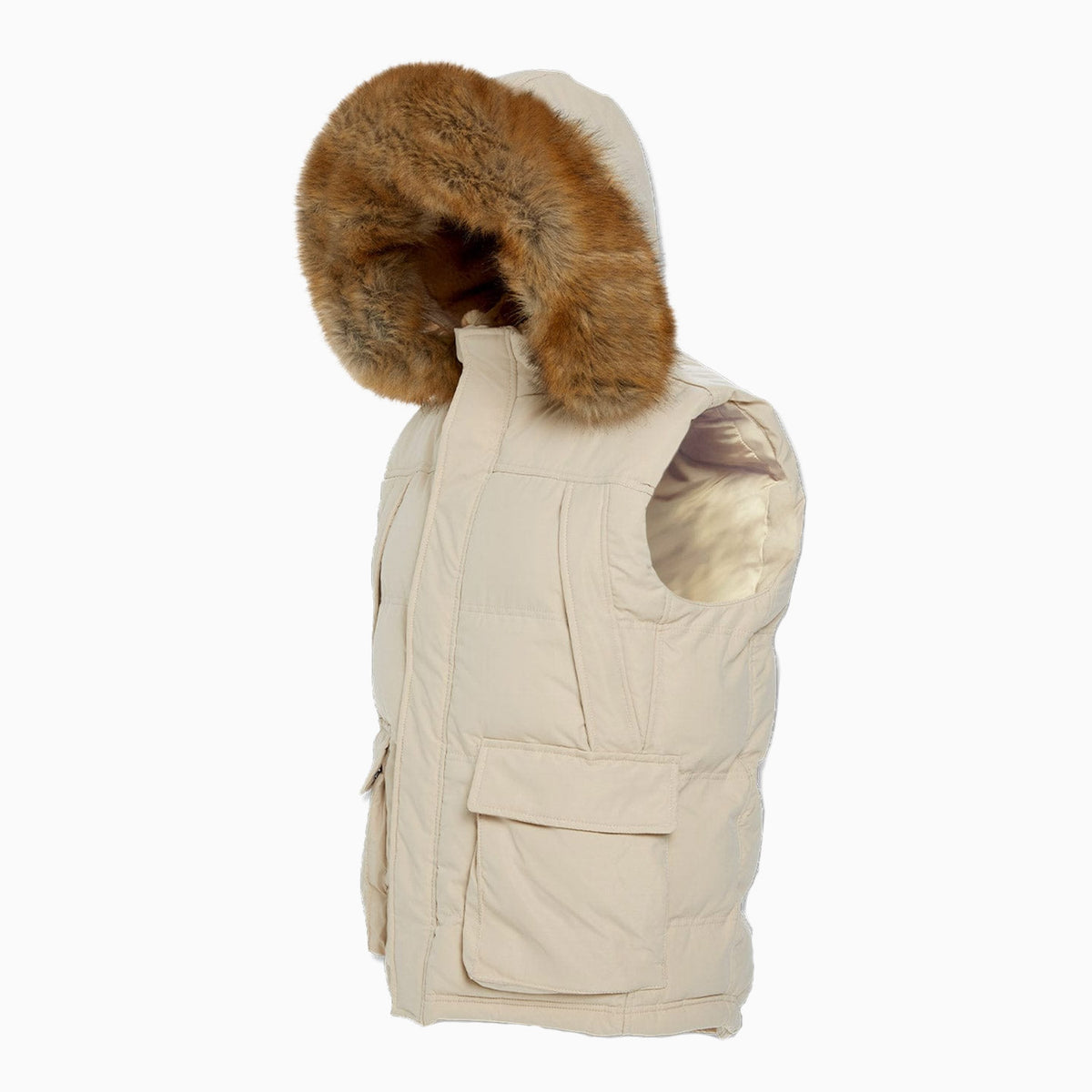 Jordan Craig Men's Yukon Fur Lined Hooded Puffer Vest