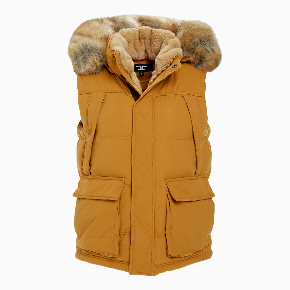 Jordan Craig Men's Yukon Fur Lined Hooded Puffer Vest