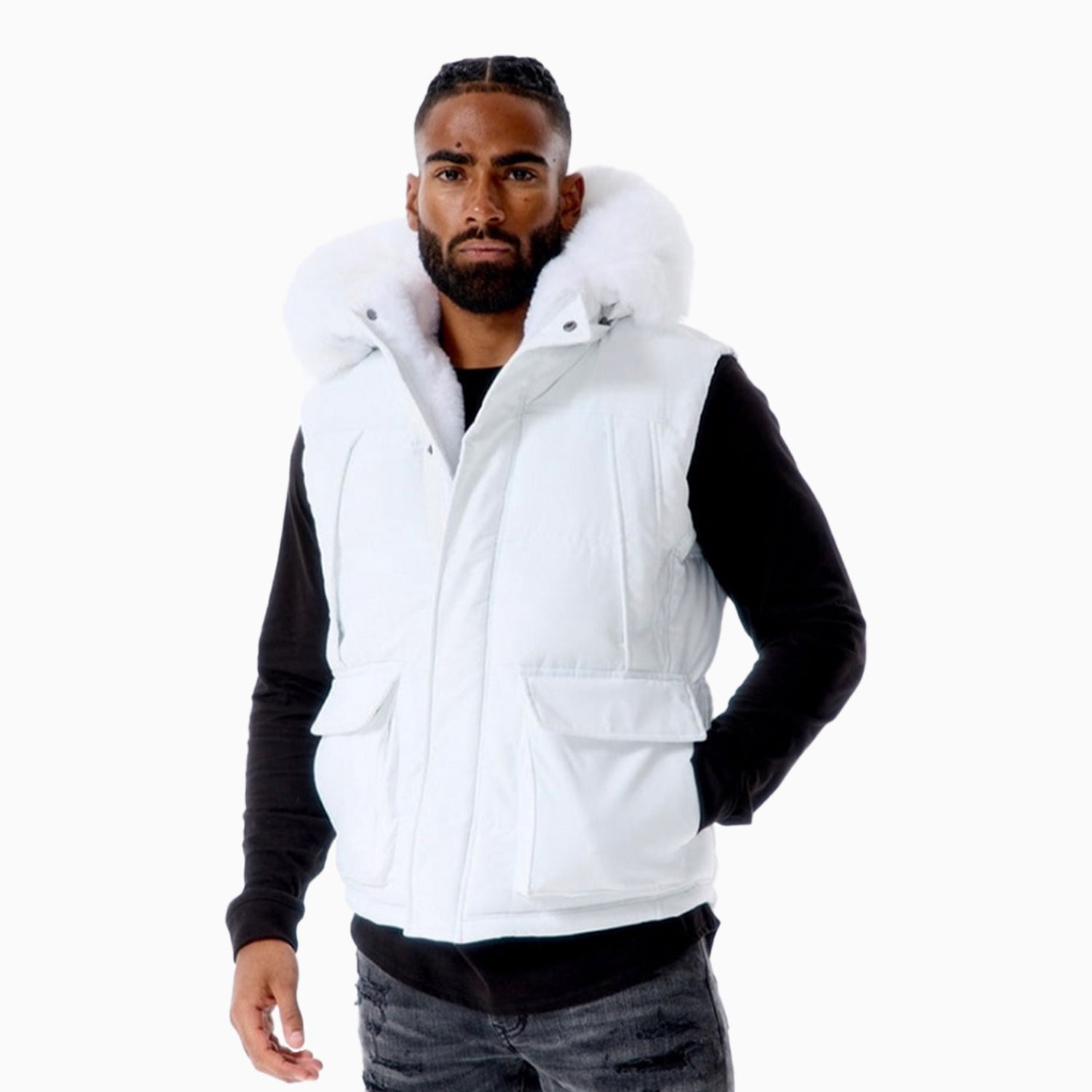 Jordan Craig Men's Yukon Fur Lined Hooded Puffer Vest