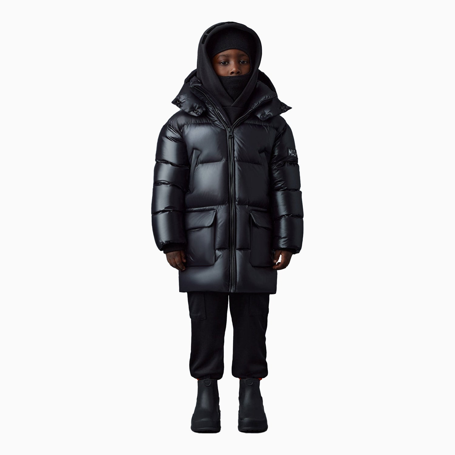 Mackage Kid's KENNIE Lustrous Light Down Parka With Hood Fur Jacket