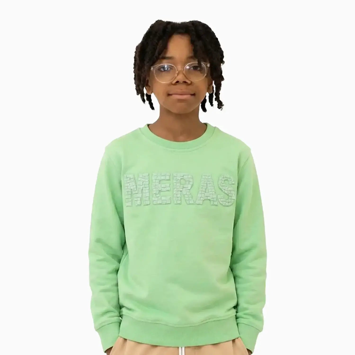 Meras Kid's Embroidery Crew Neck Sweatshirt