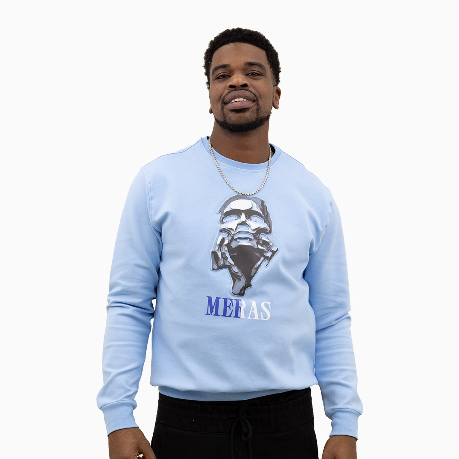 Meras Men's Grey Lady Crew Neck Sweatshirt