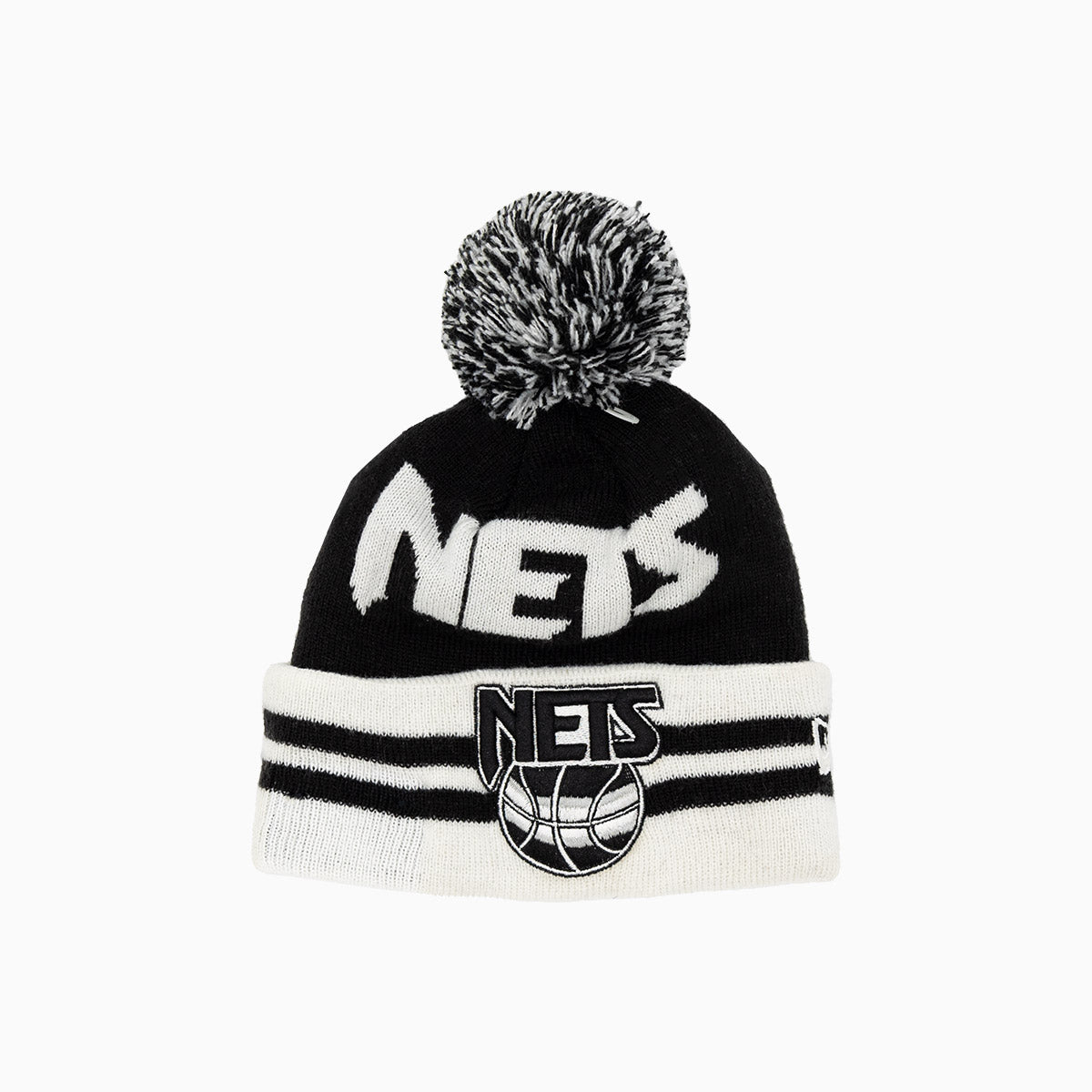 New Era Kid's Brooklyn Nets NBA Pom Beanie Knit Hat