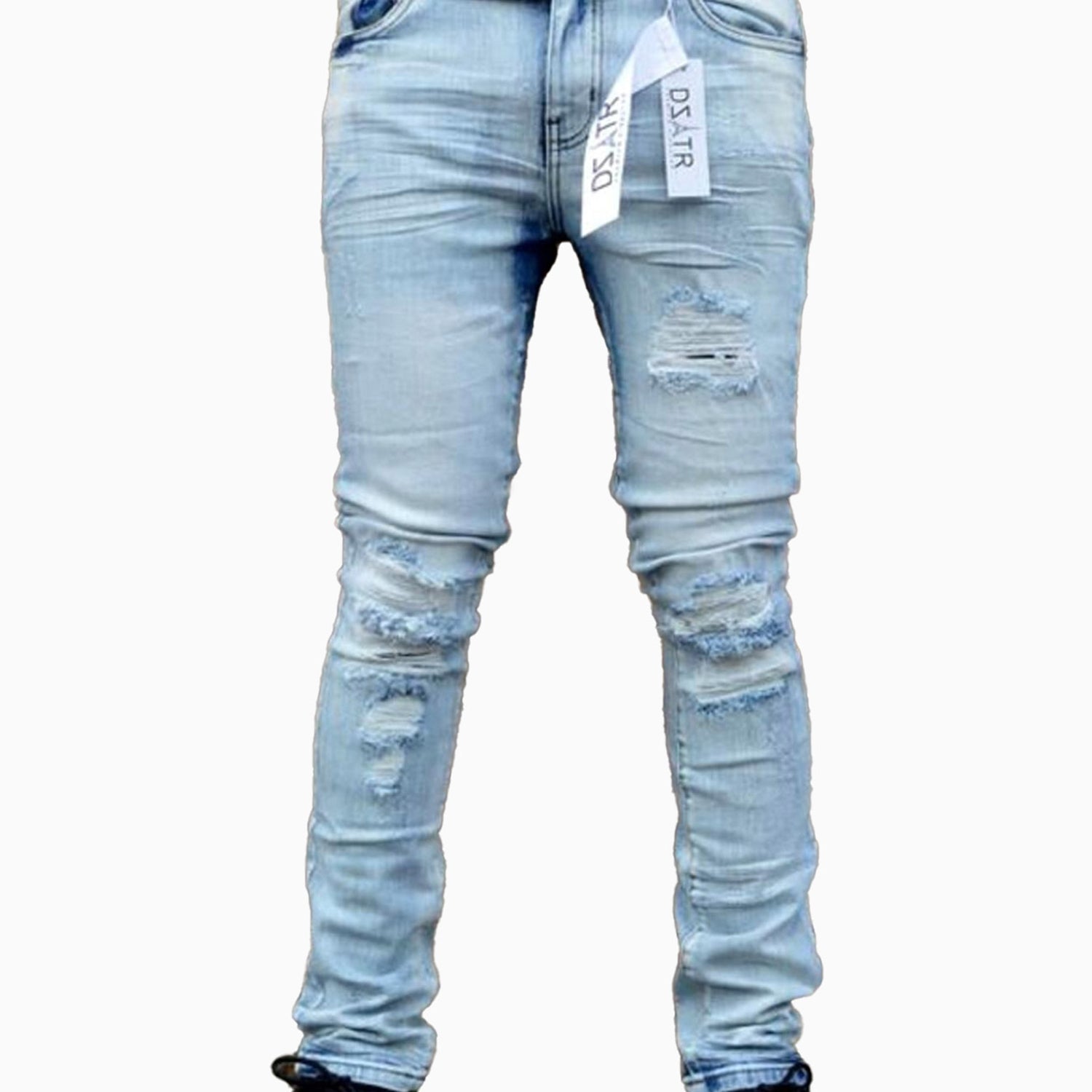 Premium Disaster Men's Heavy Denim Ice Blue Jeans Pant