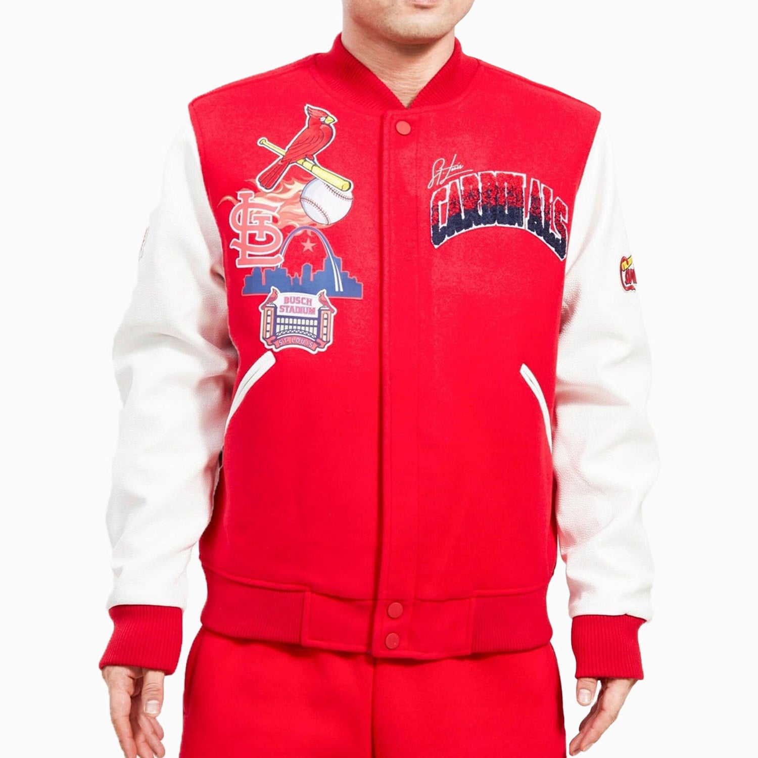 Pro Standard Men's St. Louis Cardinals MLB Wool Varsity Jacket