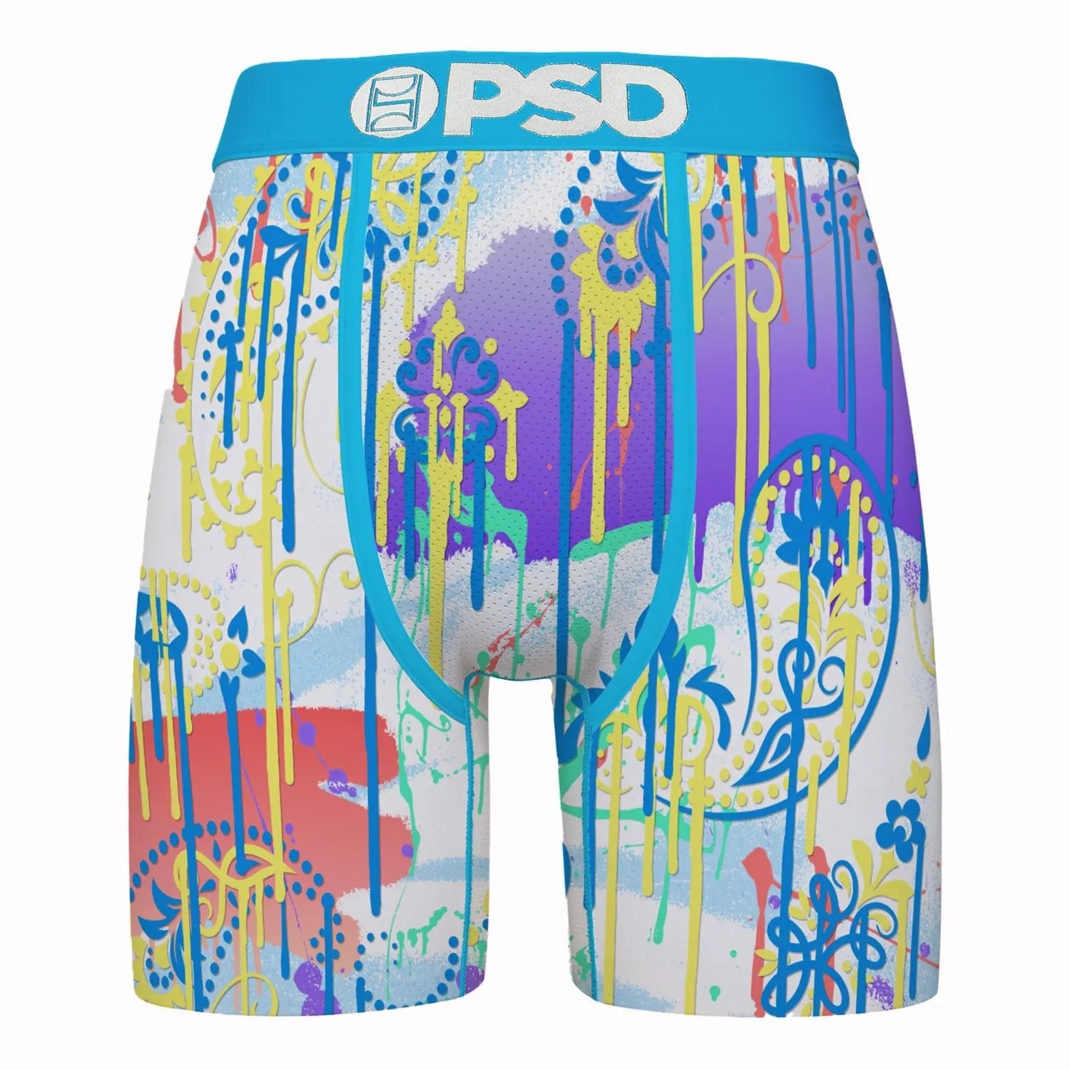 Psd Underwear Men's Fresh Paisley Drip Boxers