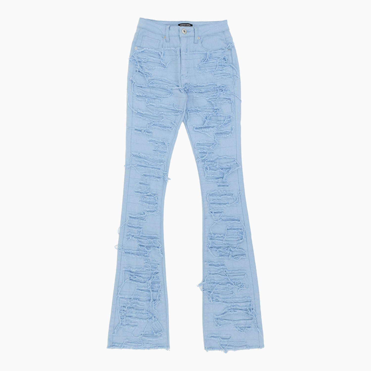 Red Fox Women's Heavy Twill Dist Stacked Frayed Pant
