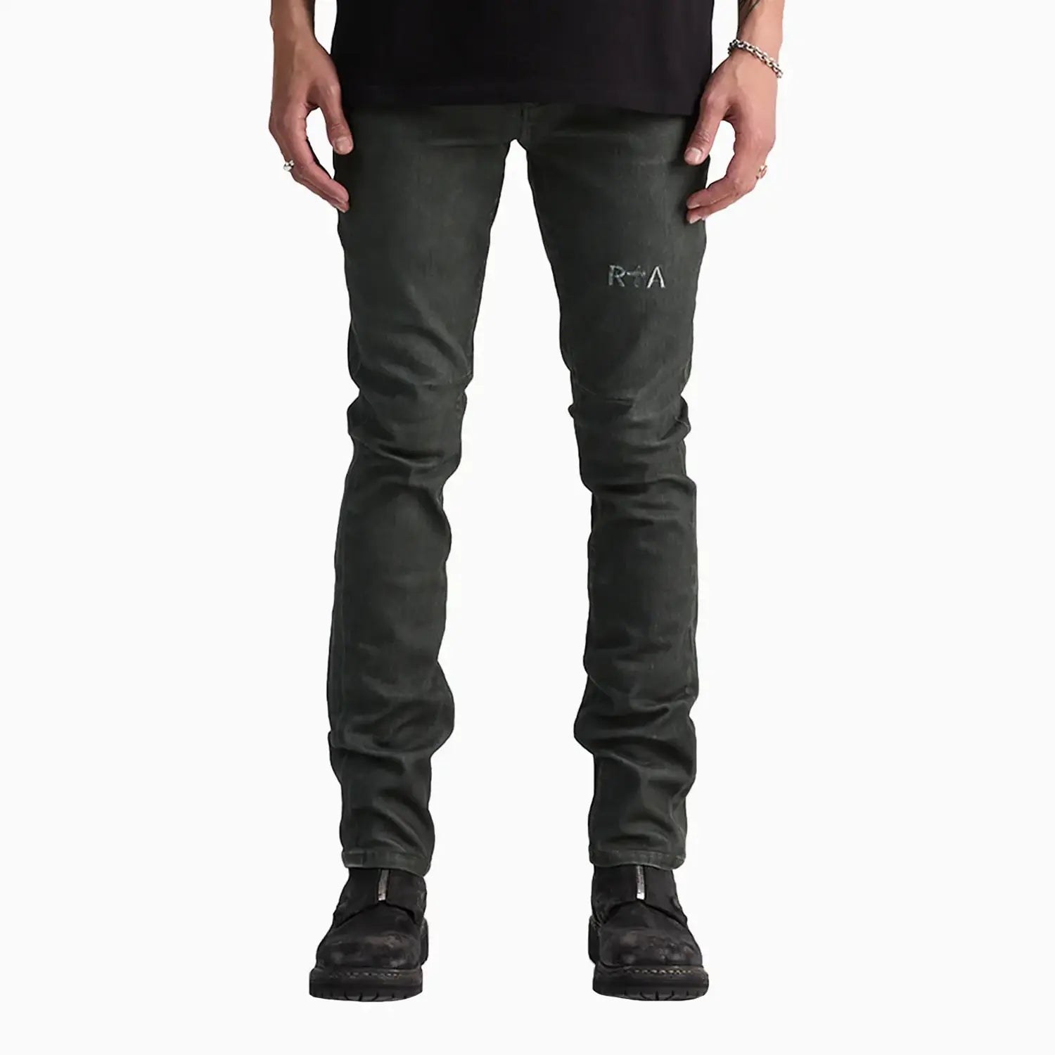 RTA Men's Bryant Dusty Olive Triple Cross Denim Pant