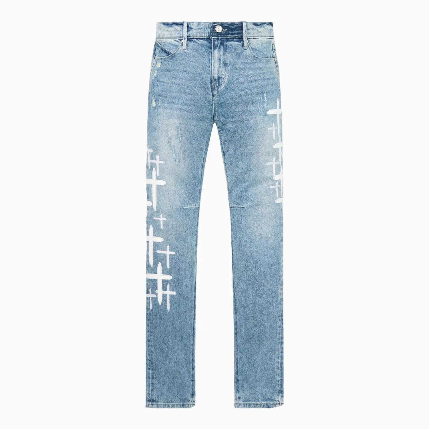 RTA Men's Bryant Cross Patches Denim Jeans Pant