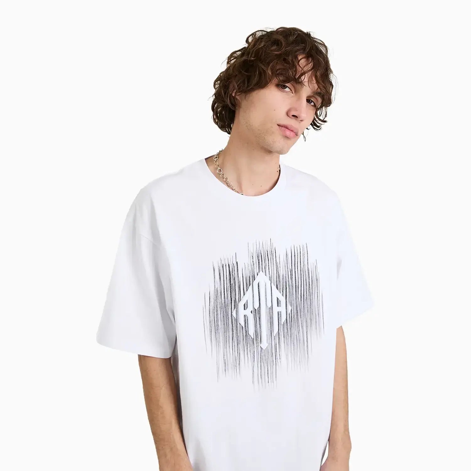 RTA Men's Colin Etched Monogram Crew T-Shirt