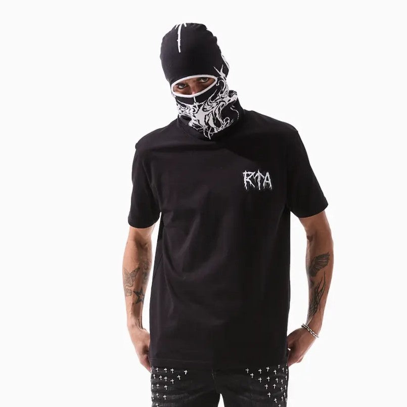 RTA Men's Liam Black Cyber Metal T-Shirt