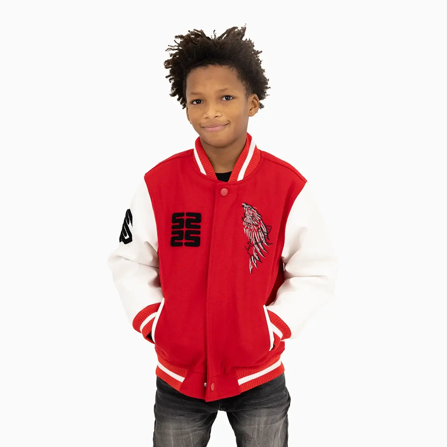 Savar Kid's Wings Wool Varsity Jacket