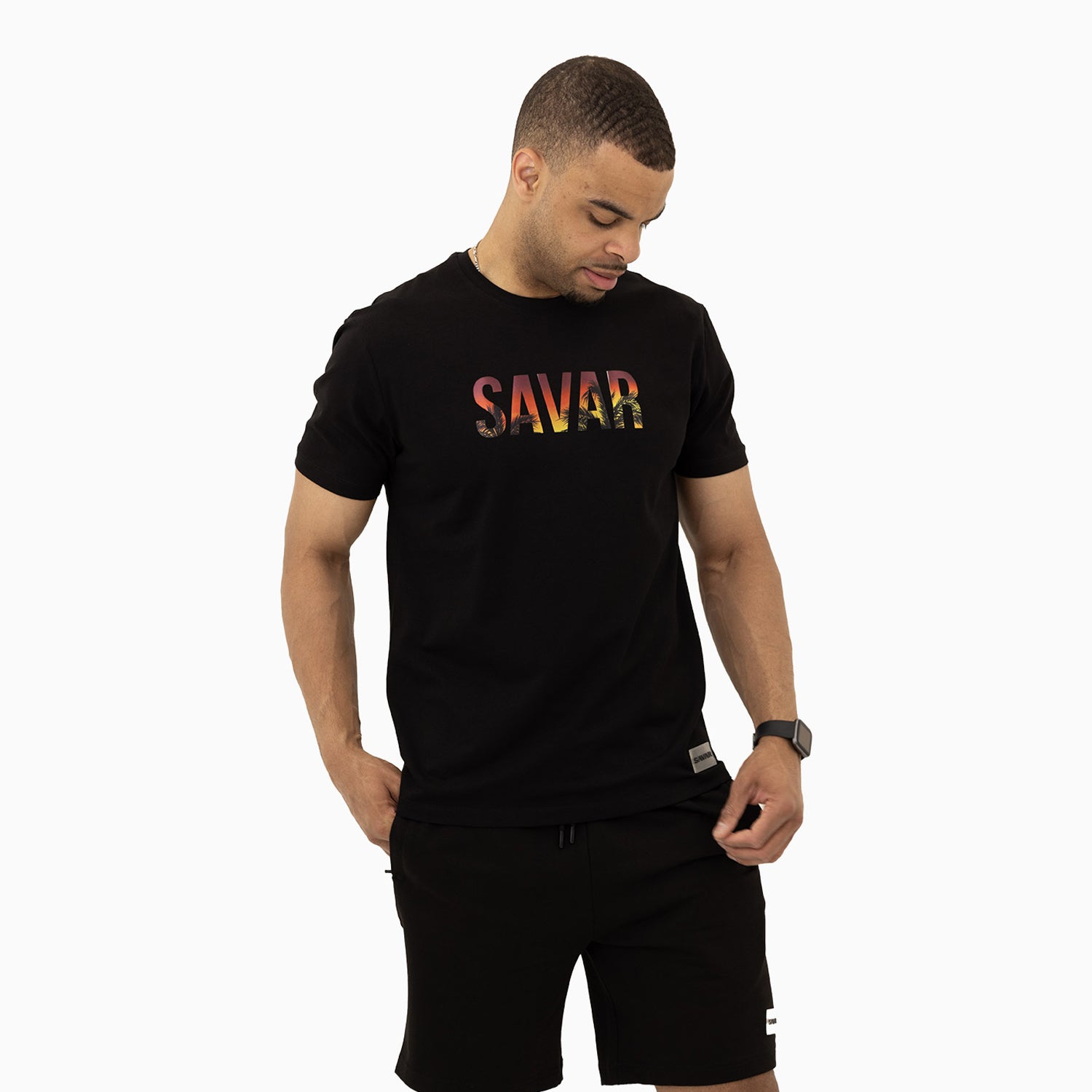 Savar Men's Palm Tree Short Sleeve T-Shirt