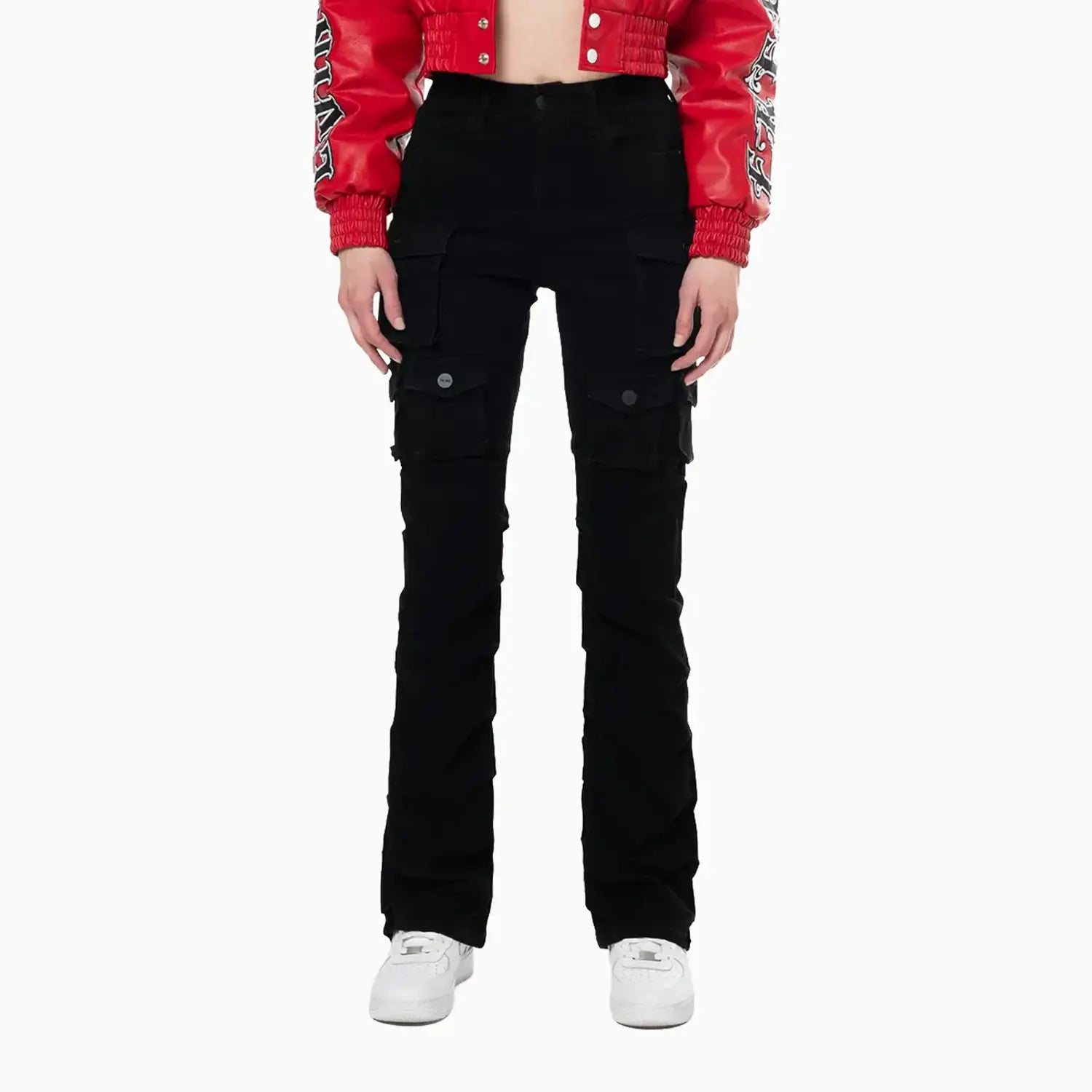 Smoke Rise Women's High Rise Cargo Stack Jean Pant