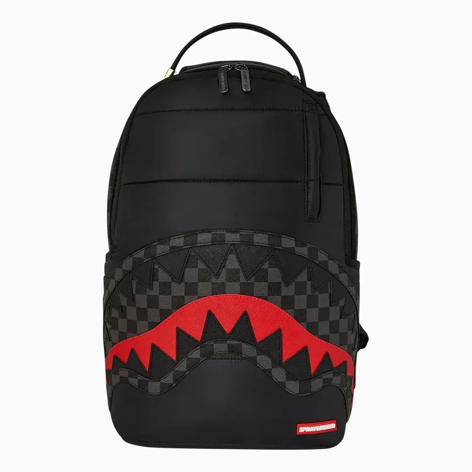 Sprayground Black Puffer Check Backpack