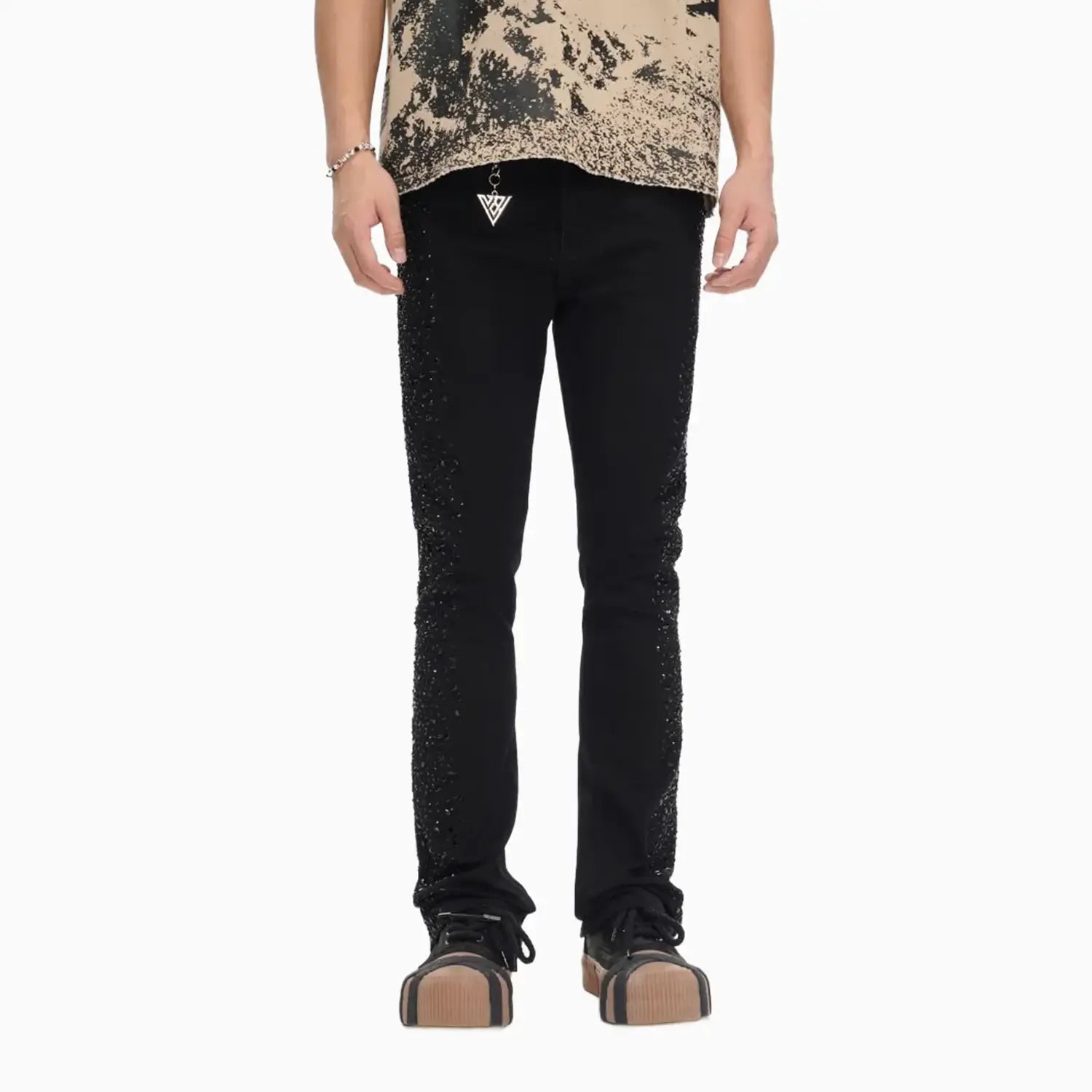 Valabasas Men's Stock Jet Stacked Flare Denim Pant