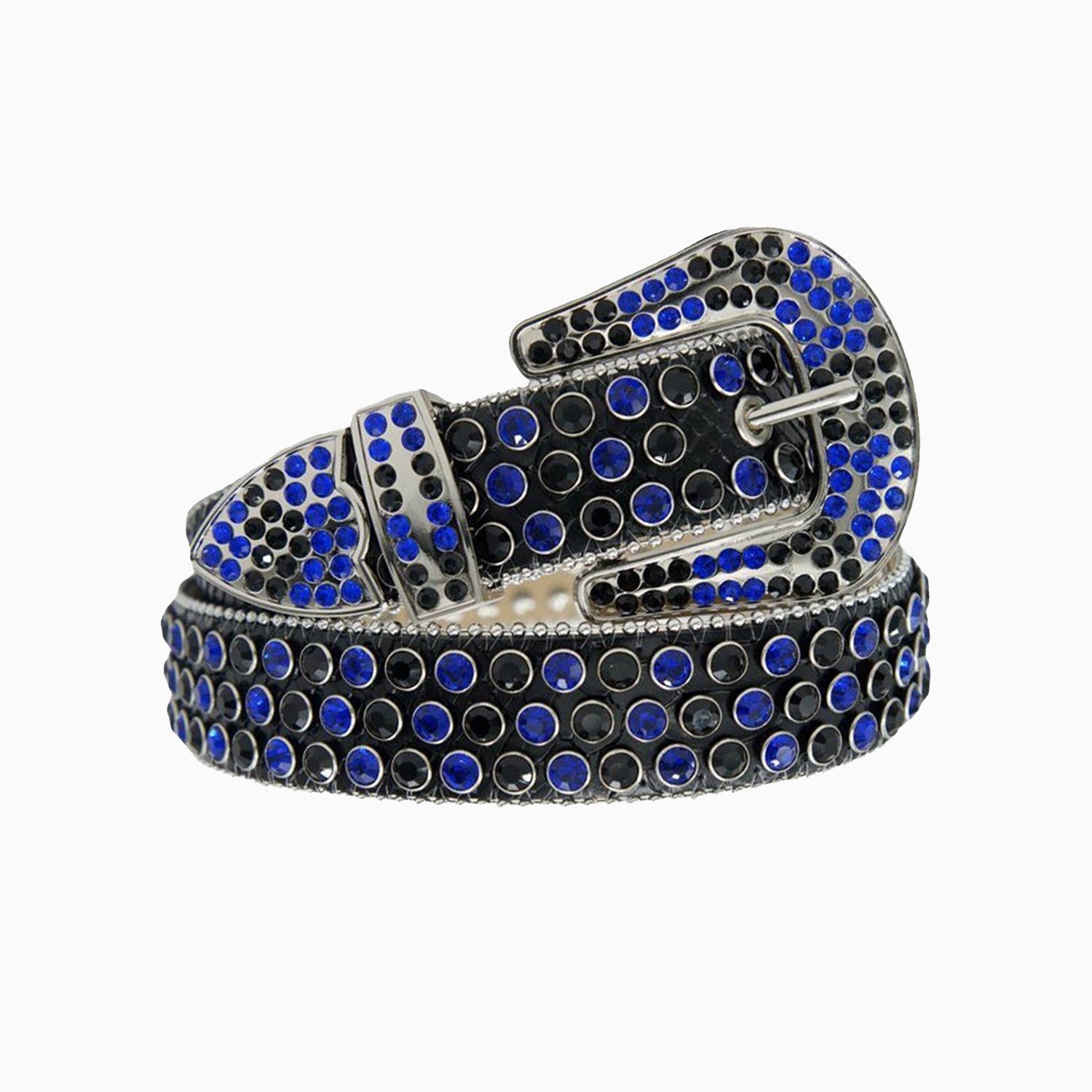 DNA Premium Dna Belt - Black Leather With Black And Blue Stones